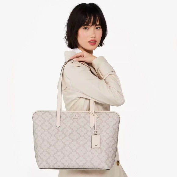kate spade | Bags | Kate Spade Signature Spade Flower Monogram Tote ...